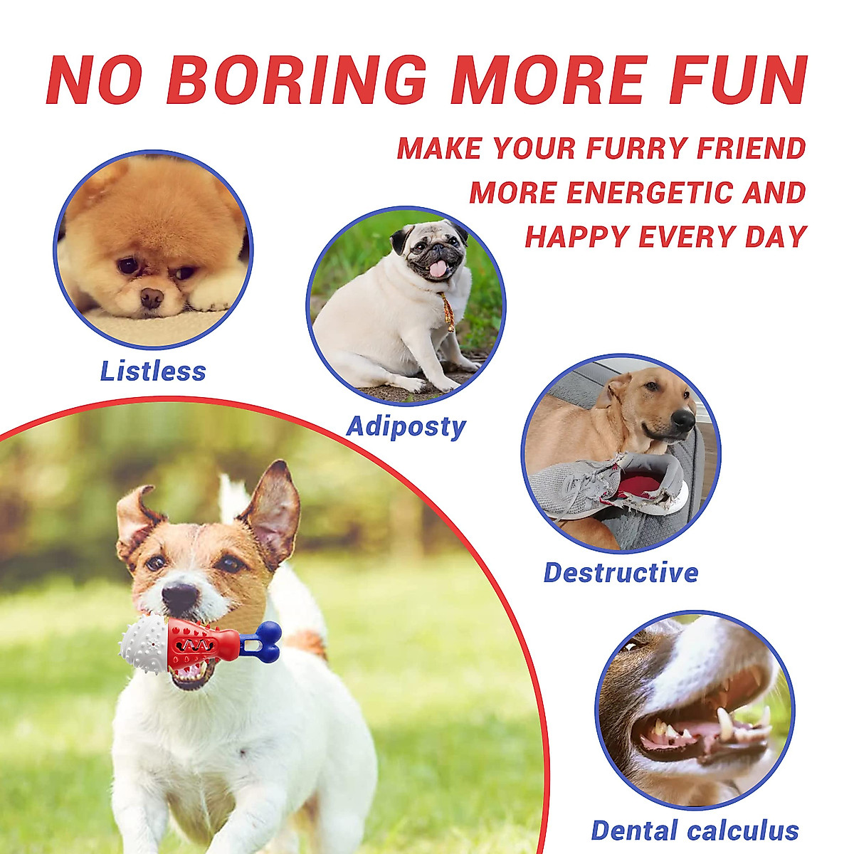 AL AILAIKE Dog Chew Toys for Aggressive Chewers,Puppy Toothbrush Clean Teeth Toys,Interactive Training Chew Toy , Dental Oral Care for Small Medium Dogs (Chicken Leg)