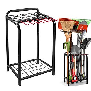 Trieez Heavy Duty Garden Tool Storage, Garden Tool Organizer - Sturdy Garden Yard Tool Rack for Garage Organization and Storage, Shed, Yard Tool Holder, Garage Tool Organizer Rack