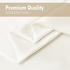 Cibhlea Premium Satin Fabric - Smooth & Shimmering Satin, 58" Wide | Ideal for Wedding Dresses, Decorations, and Crafts | Premium Quality, Soft & Silky Touch | Sold by The Yard (White, 3 Yard)