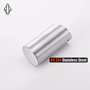 JQK Bathroom Towel Hook Brushed, Coat Robe Clothes Bath Wall Hooks for Kitchen Garage SUS 304 Stainless Steel, 4 Pack Brushed Steel, TH600-BN-P4