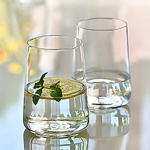 Krosno Water Glasses | Set of 6 | 16.6 fl oz | Water Drinks Juices | Infinity Collection | Elegant design | Lead-free Glass | Home Restaurants Parties | Dishwasher safe | Gift Idea | Made in EU