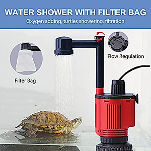 Aquarium Gravel Cleaner Siphon Kit, 6 in 1 Automatic Fish Tank Cleaning Tools Electric Removable Vacuum Water Changer for Changing Water/Removing Detritus/Washing Sands