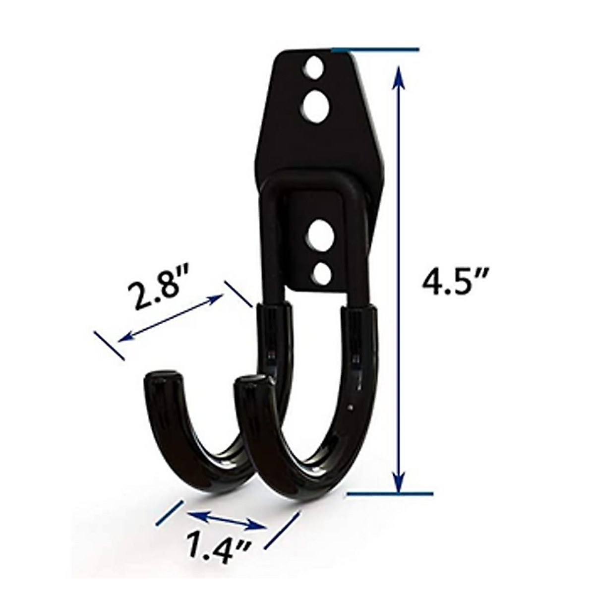 2 Pcs Wall Mount Baby Stroller Hanger, Baby Stroller Holder Wall Mount, Baby Stroller Wall Rack, Garden Power Tool Hanger Wall Hook, Steel Garage Tool Storage Organizer Utility Hooks (Small J)