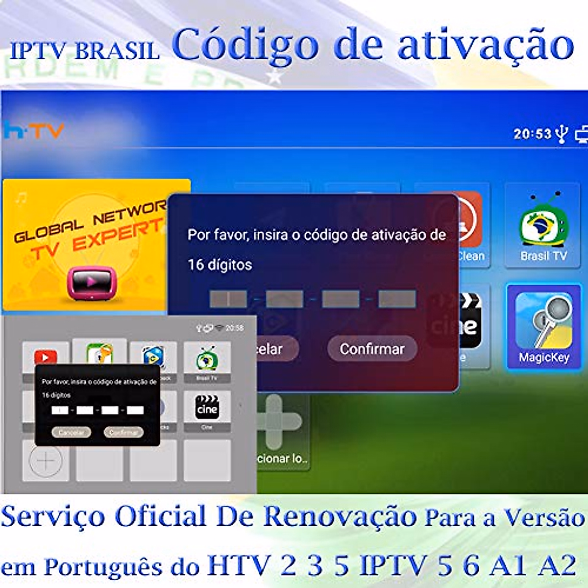 DOODOT renovar código para iptv Brasil código de ativação de 16 dígitos para a.1 a.2 a.3 h.tv 3 5 6 iptv 8 Brazil Renovação