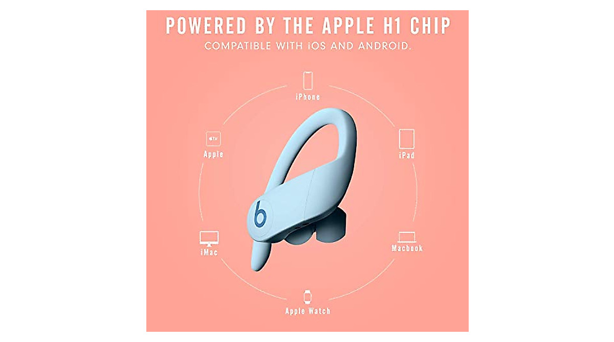 Beats Pro Wireless Earphones - Glacier Blue, 9H Playtime, Sweatproof