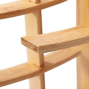 Mosa Natural Bamboo 12 Bottle Wine Rack (11.8" X 5.7" X 16.3"), Wood Wine Rack Countertop Wooden Wine Accessories