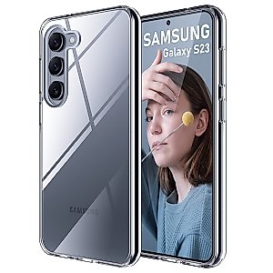 bokoo Crystal Clear Samsung Galaxy S23 Case.Soft Slim Fit Transparent Plastic TPU Protective Silicone Cover Phone Cases for Samsung Galaxy S23 [Slim Thin & Comfort Grip] [Shockproof]