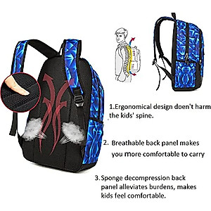 ETAISHOW Football-Print Backpack for Boys Elementary Middle School Soccer Backpack for Kids Bookbag for Teens
