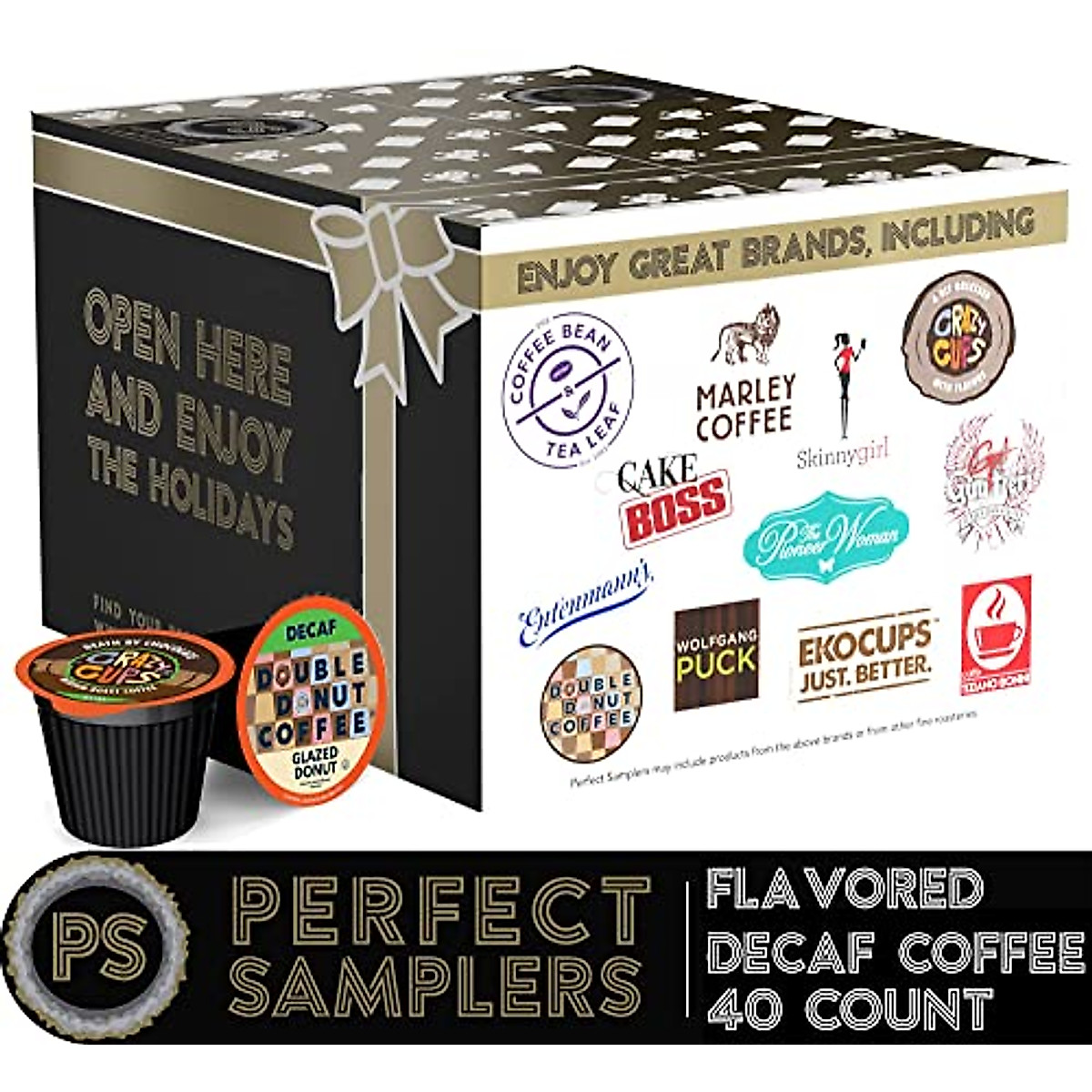 Flavored Decaf Coffee Pods Variety Pack, Great Mix of Decaffeinated Coffee Pods Compatible with all Keurig K Cups Brewers, 40 Count Bulk Pack