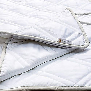 Aricove Cooling Weighted Blanket, 10 lbs, Full/Twin Size for Adults, Luxury Heavy Blanket in Silky Soft Bamboo, 48x72 inches, Machine Washable, White