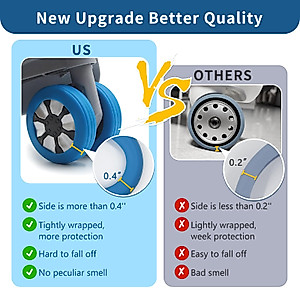 uinhuine 9Pack Luggage Suitcase Wheels Cover Carry on Luggage Wheels Cover for most 8-spinner Wheels Luggage Sets