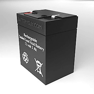 BatteryGuy WP5-12 Replacement 12V 5Ah SLA Battery Brand Equivalent (Rechargeable, F1 Terminals) - Qty of 1