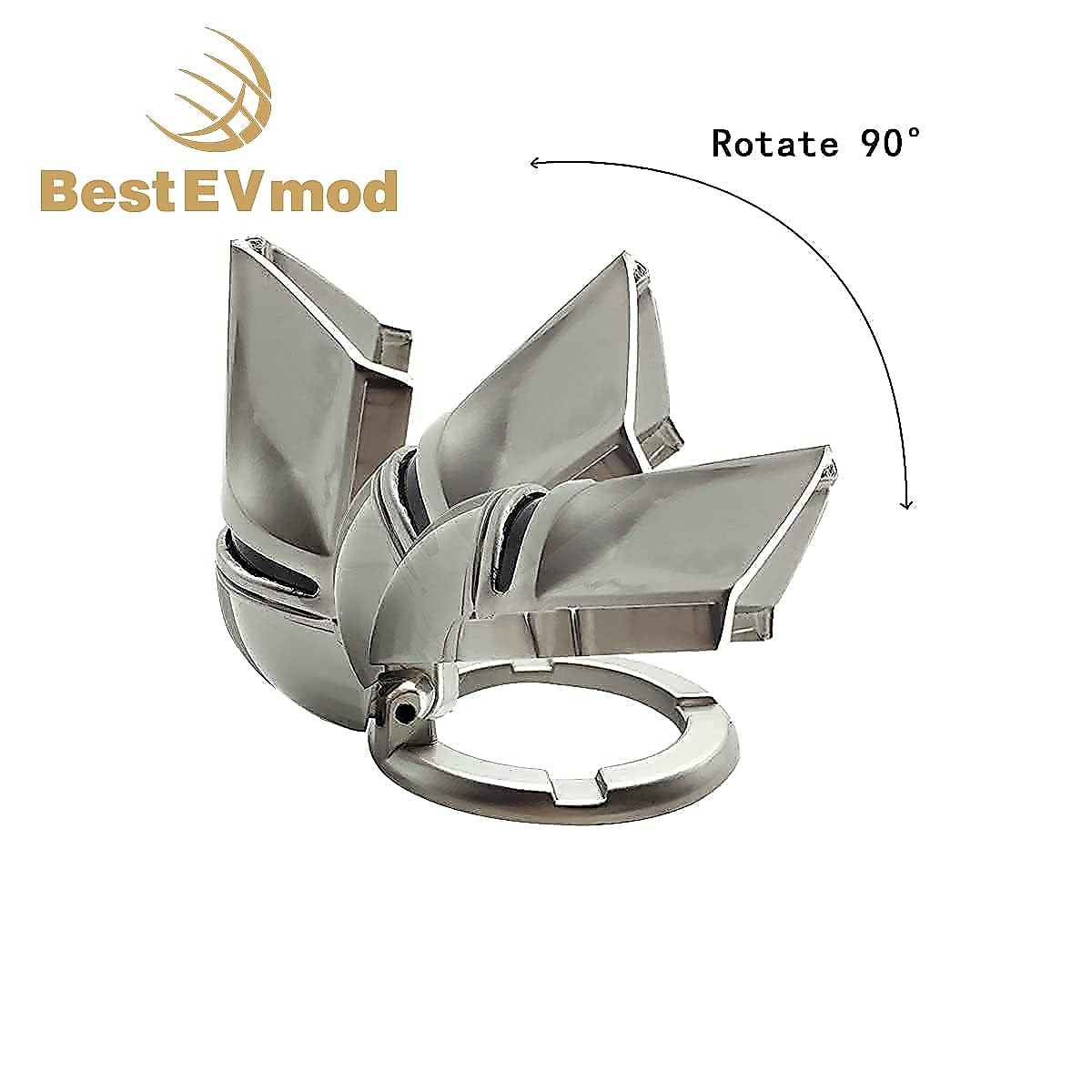 BestEvMod Mando Style Universal Car Engine Start Stop Button Cover Anti-Scratch Push Start Button Protective Cover 3D Cool Car Interior Accessories (Sliver)