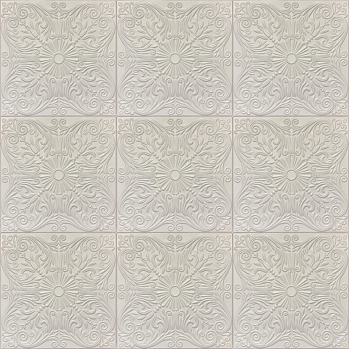 R39W Victorian White 20x20 Amazing Styrofoam Ceiling Tiles Easy to Glue Up On Any Type of Surface
