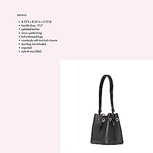 Kate Spade New York Marti Small Convertible Drawstring Bucket Bag (Black)