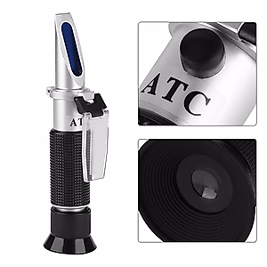 Professional Hand Held Accurate Refractometer Salinity Refractometer 0-100‰ Cutting Oil Fluid Refractometer 0-32%(#1)