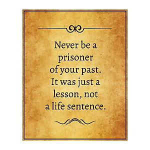 Just a Lesson - Inspirational Wall Decor, Motivational Vintage Parchment Wall Art Print Is A Great Life Quotes For Living Room Decor, Office Decor, Home Decor or Room Decor Aesthetic, Unframed - 8x10