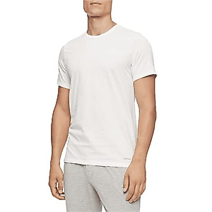 Calvin Klein Men's 100% Cotton T-Shirt Packs, Crewneck, Large, White, Pack of 5.