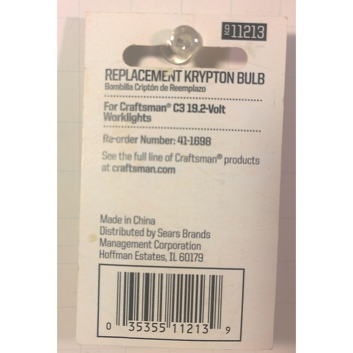 Replacement Krypton Bulb 1 Pk for Craftsman Worklight C3 19.2 volt