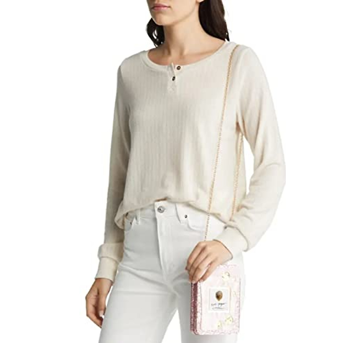 Kurt Geiger Women's Perfume Clutch Kiss Lock Pink Glitter Acrylic Shoulder Bag