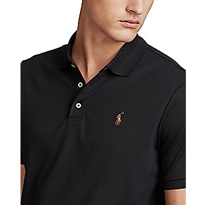 POLO RALPH LAUREN Mens Medium Fit Interlock Pony Shirt- PoloBlackSigPny, L