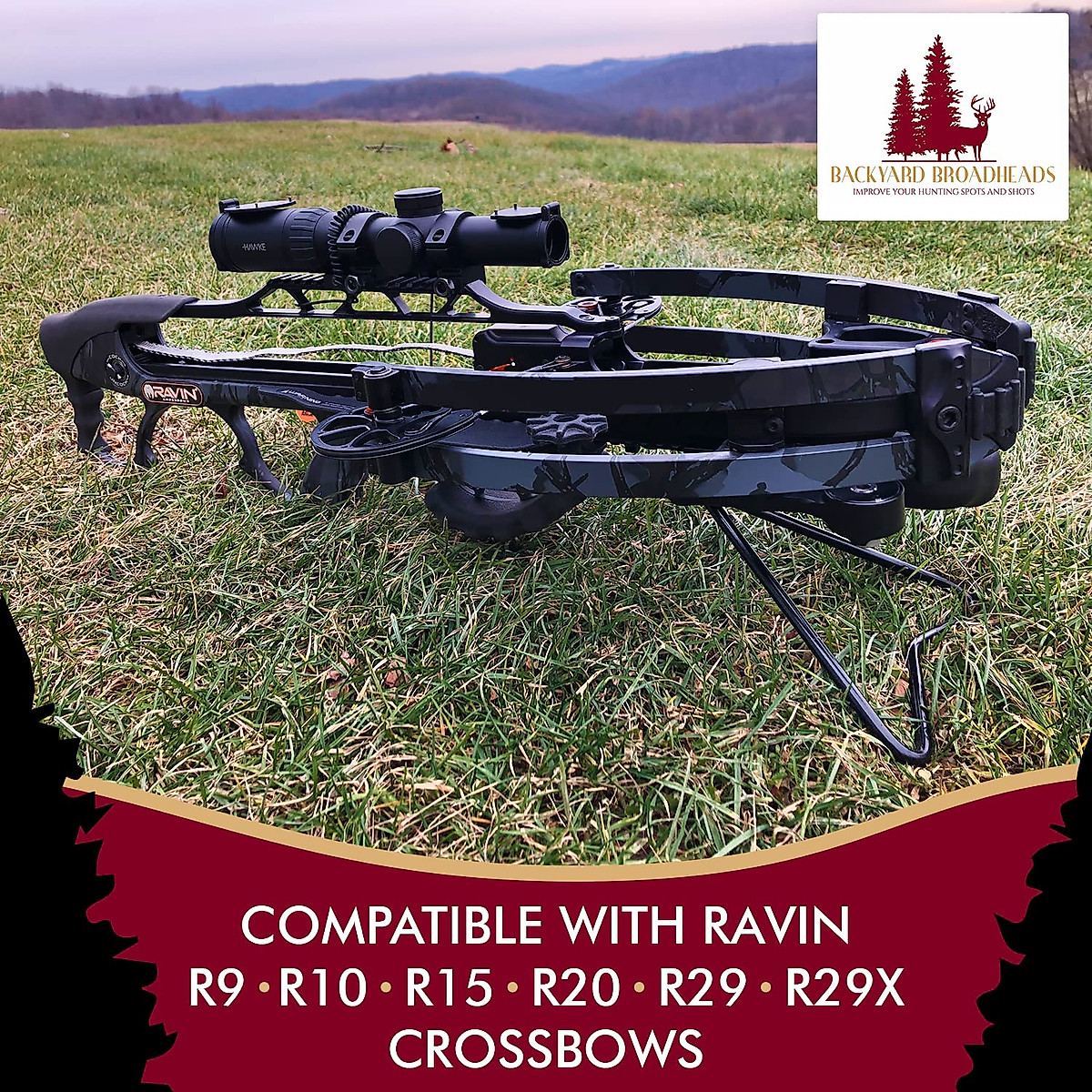 4N1 Lite Ravin Crossbow Accessory Hanger - Picatinny Bipod Accessory, Kickstand Rest, Shooting Rest, Cocking & De-Cocking Aid, Compatible with Ravin r9, r10, r15, r20, r29, r29x (9.8 oz), Black