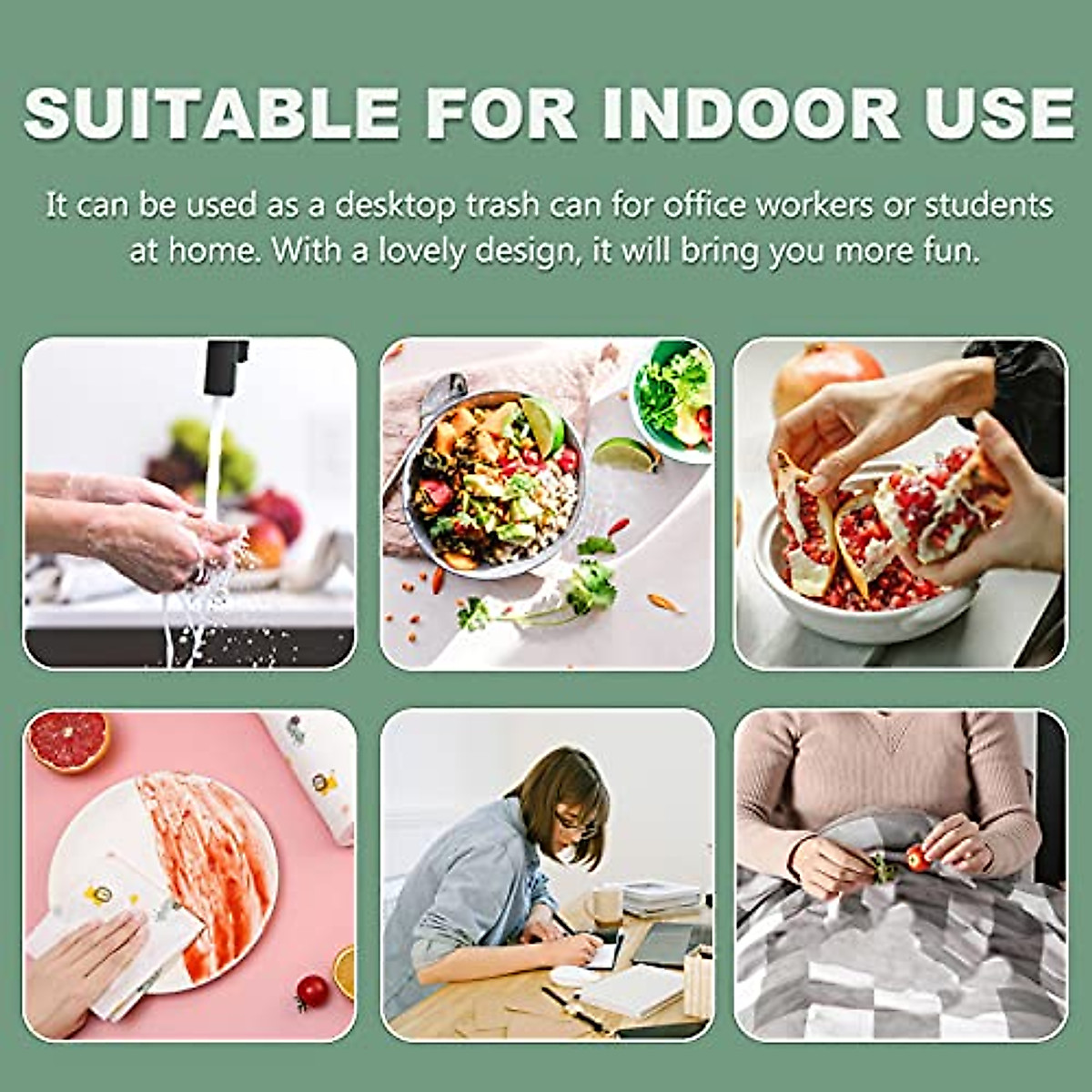 STOBAZA 1pc Countertop Black Kitchen Office Storage Garbage Rubbish with Litter Lid Plastic Wastebasket Organizer Coffee Can Desktop Tiny Type Container Small Stylish Mini Room Trash