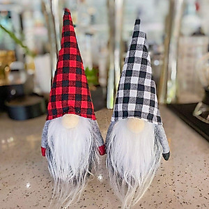 FFPTBNYX Gnomes Christmas Decorations 3PC Handmade Santa Scandinavian Tomte Plush Gnom, Home Tabletop Ornaments Christmas Gnome Decor for Adults.