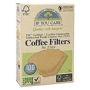 If You Care FSC Unbleached No 2 Coffee Filters, 100 Count