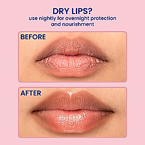 FaceTory Berry Jam Lip Sleeping Mask with Strawberry Fruit Extract and Shea Butter - for Softer Lips, for Dry, Cracked, and Chapped Lips, Moisturizing, Protecting, Nourishing - 10g