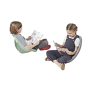 ECR4Kids Leaf Floor Seat, Rocker Chair, Sage/Grey, 6-Piece