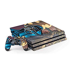 Skinit Decal Gaming Skin Compatible with PS4 Pro Console and Controller Bundle - Officially Licensed Warner Bros Batman in The Sky Design