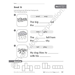 Evan-Moor Daily Phonics, Grade 1, Homeschooling & Classroom Resource Workbook. Phonemic Awareness, Decoding, Word-Study, Teaching Editions, Reproducible Worksheets