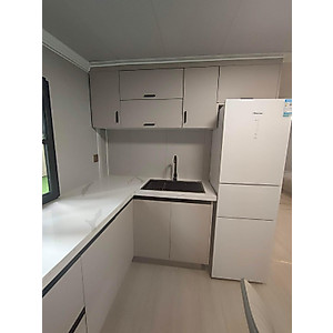 Generic 19x20ft portablePrefabricated Modular Home,Mobile Expendable Plastic prefab House for Hotel, Booth, Gaurd House, Office, Shop, Villa, Warehouse, Workshop (with Restroom)., Brown/White/gray