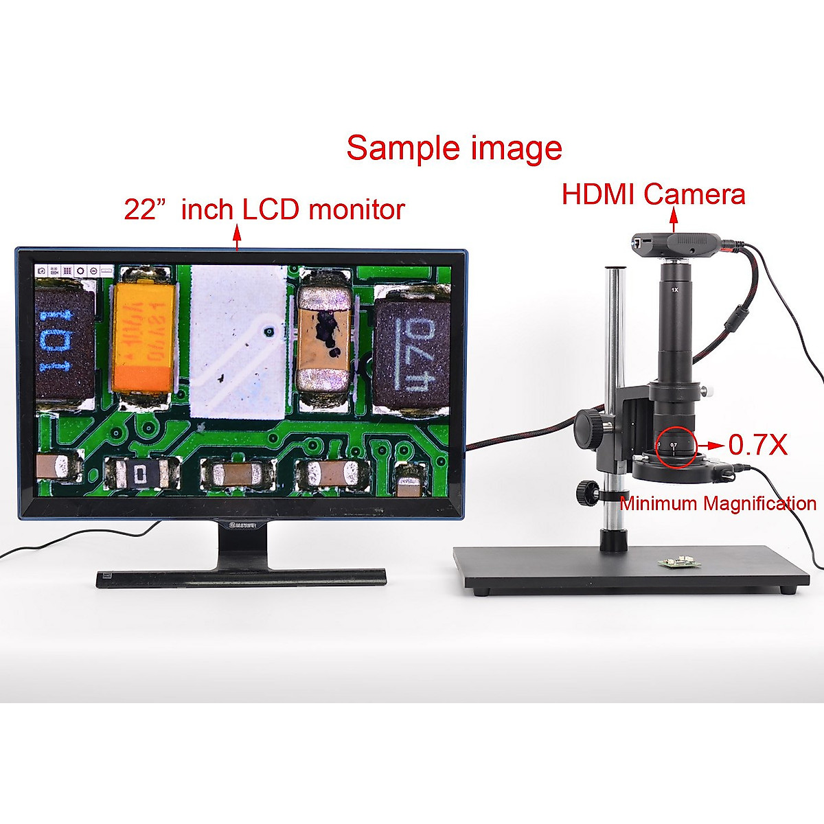 Monocular Max 300x Zoom C-Mount Glass Lens Adapter F/Industry Digital Microscope Camera Objective