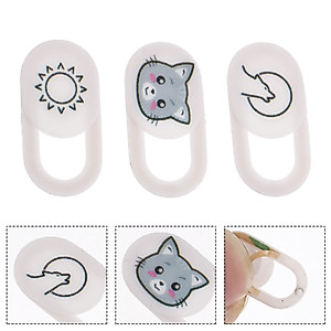 SOLUSTRE 3pcs Camera Privacy Cover Web Camera Cover Webcam Privacy Cover Tablet Laptop Camera for Computer Webcam Cover Slide Sliding Webcam Cover laptoptop Protects Patch Safety Cover abs