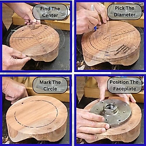 This clearly printed 10" circle center finder tool, protractor, and circle maker tool and compass for woodworking and wood turning. Find the center of timber or dowel with our center finder ruler.