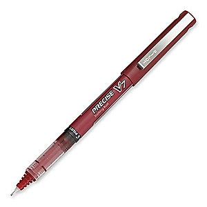 Pilot Precise V7 Stick Rolling Ball Pens, Fine Point, Red Ink, 6 Pens.