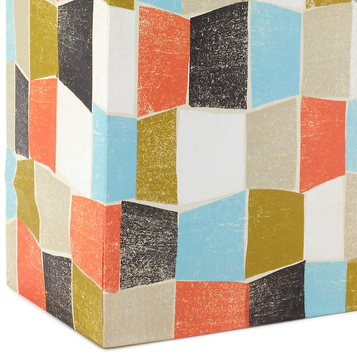 Hallmark Wrap 13" Large Gift Bag with Tissue Paper, 130, Orange, Blue, Green, Black