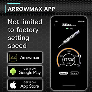 ARROWMAX Mini Cordless Engraving Pen, Polishing Pen with Aluminum Case, 36 Bits, Bluetooth, APP, Wireless Magnetic Charge, Cordless Engraving Machine for Jewelry, Wood ,Carving (SGS MINI)