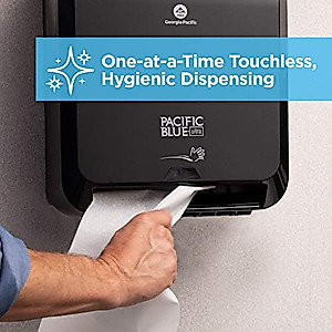 Pacific Blue Ultra 8" High-Capacity Automated Touchless Paper Towel Dispenser by GP PRO (Georgia-Pacific); Black; 59590; 12.9" W x 9" D x 16" H; 1 Dispenser