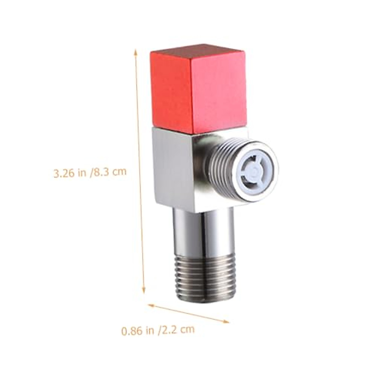 IWOWHERO Toilet Supply Angle Valves Bathroom Accessory Angle Valve for Bidet Toilet Valve Toilet Part Toilet Water Valve Angle Stop Tool Bathroom Supply Angle Valve for Bathroom Metal Red