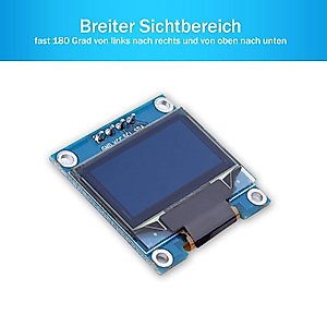 5PCS 0.96 Inch OLED Display Module, PEMENOL 128 x 64 Pixel I2C IIC Serial 1 OLED LCD Display Module with SSD1306 Driver for Arduino Raspberry Pi and ESP8266（White Light）