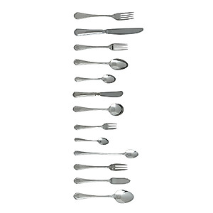 Fortessa Medici 18/10 Stainless Steel Flatware, 5 Piece Place Setting, Service for 1
