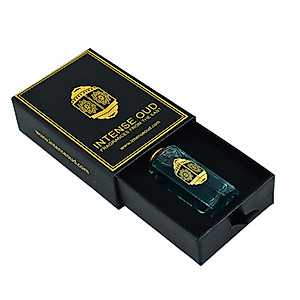 INTENSE OUD Simple Aura Sauv Arabian Perfume Oil for Men, Long Lasting Alcohol-Free Concentrated Fragrance, 12ml (0.40 oz) in Black Gift Box, Bergamot & Vanilla Notes