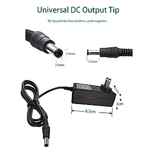 2 Pack HZHFCB 24V Power Supply Adapter 24 Volt 2A Power Supply AC to DC Converter Transformer Input AC 100-240V 50-60Hz and Output DC 24V with 5.5x2.5mm DC Tip for LED Strip 3D Printer CCTV System.