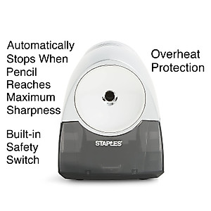 STAPLES Electric Pencil Sharpener, Gray/Silver, 2/Pack (21835VS)