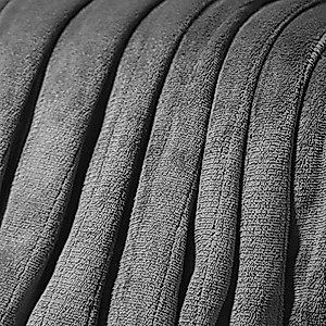 MSDUNOVR Heated Blanket Throw 50"X60", Soft Electric Blanket with 6 Heating Levels, ETL&FCC Certification, Over-Heat Protect, Machine Washable, for Home Office Use(Grey)