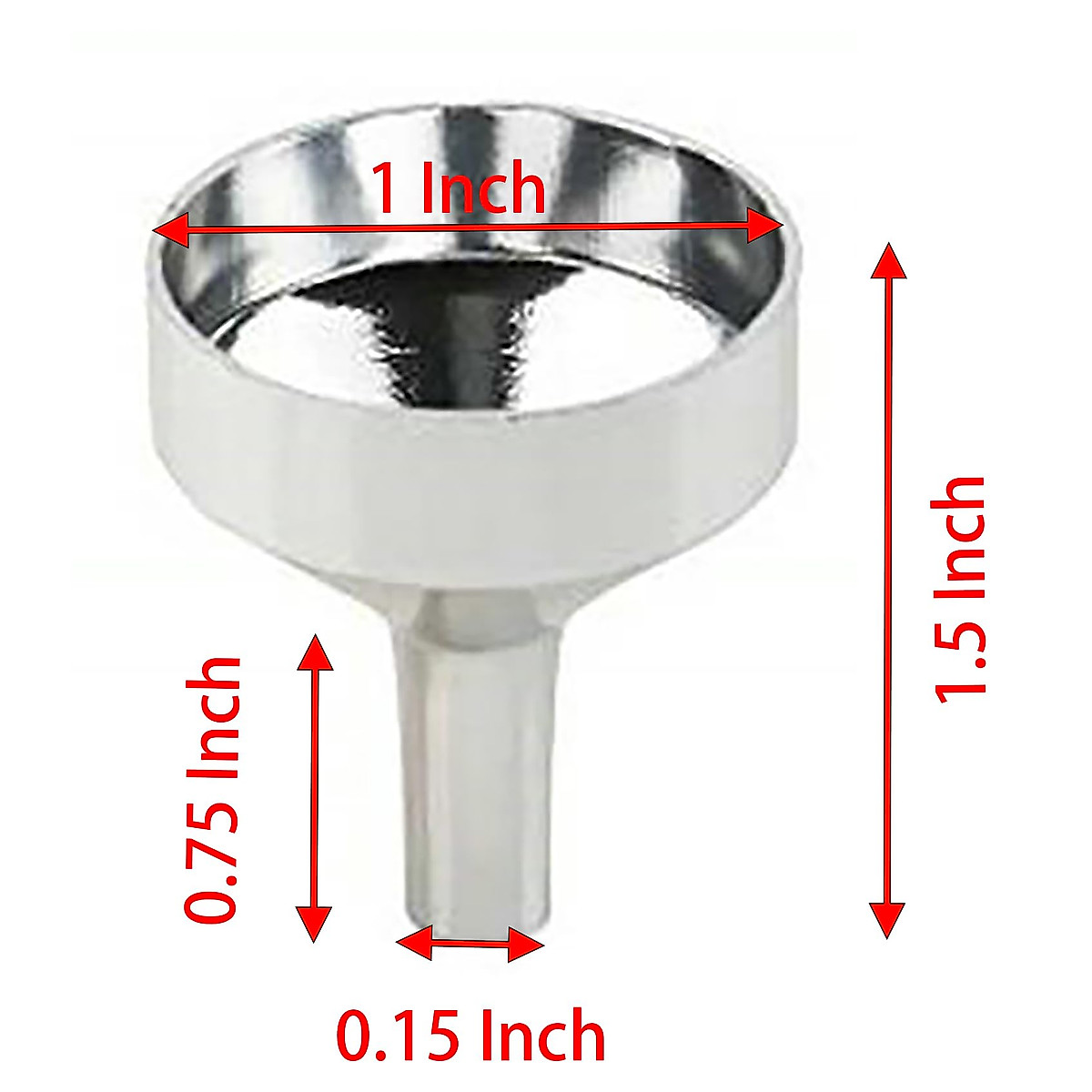 12 Pcs 1.5 Inch x 1 Inch Small Metal Funners with 3 Pcs 2.6 Inch Pipette for Filling Bottle and Containers, Oil and Liquid Tranfer (Silver Funnels 12pcs +3pcs Mini Pipette)