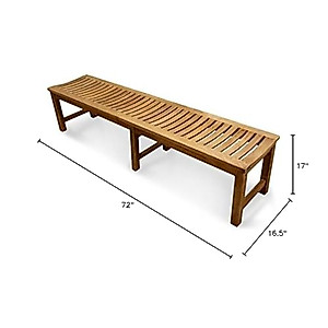 Douglas Nance Classic 6' Teak Backless Bench